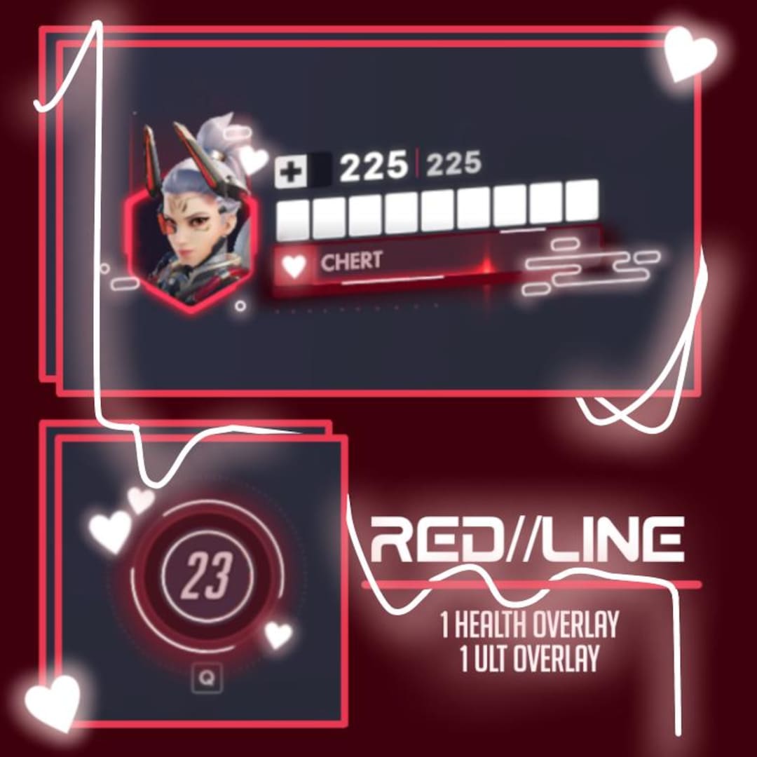 RED//LINE Overwatch Overlay for OBS and Hudsight | Health Bar and Ult ...
