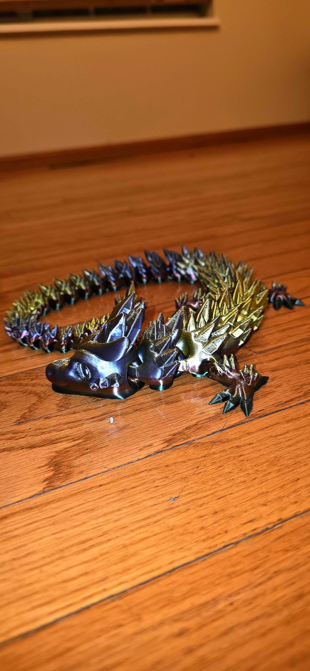Articulated Crystal Dragon – Silk Color Shift 3D Printed Flexi Fidget ...