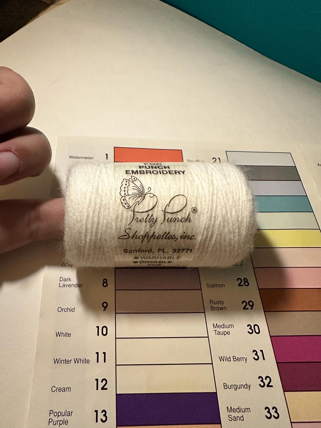 Vintage Acrylic Yarn Thread Spools, White/gray, Needle Punch Embroidery ...
