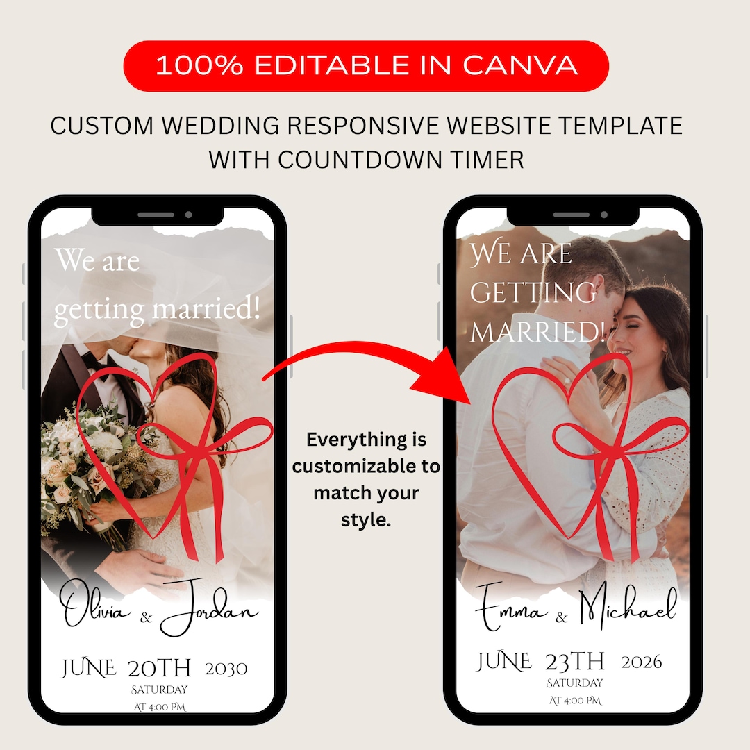 Digital Wedding Invitation With Photo | Minimalist Mobile Invitation ...
