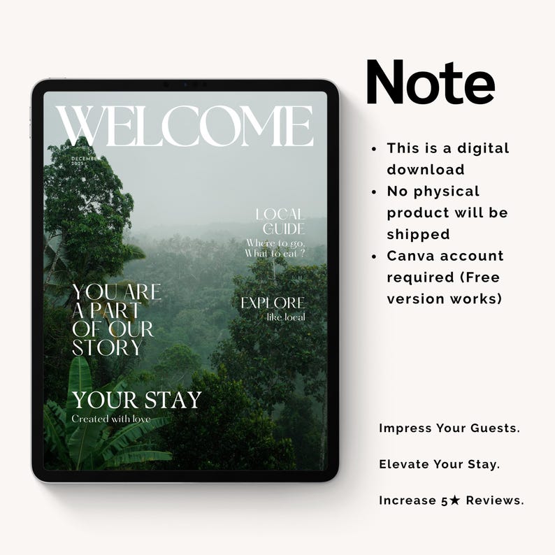 Mountain Cabin Airbnb Welcome Book Template | Forest Vacation Rental ...