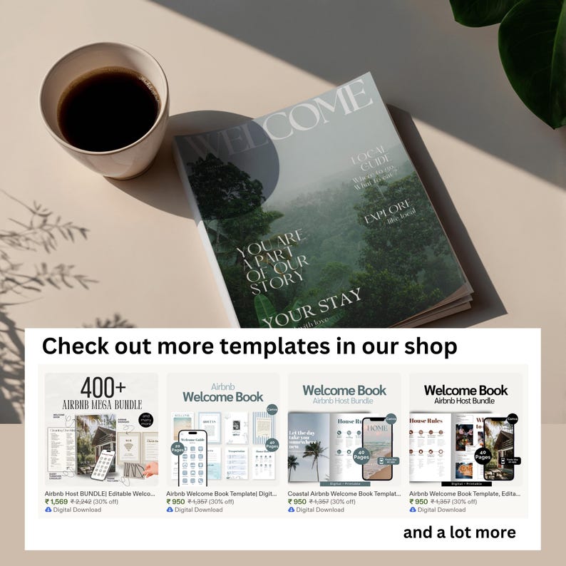 Mountain Cabin Airbnb Welcome Book Template | Forest Vacation Rental ...