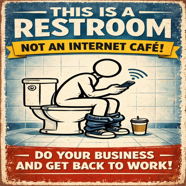 Bathroom Break Sign - Etsy