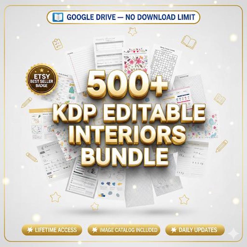 500+ KDP Editable Interiors Bundle, Low-content & Book, Journals, Cover ...