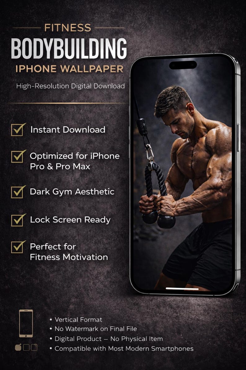 Bodybuilding iPhone Wallpaper – Dark Gym Motivation Lock Screen ...