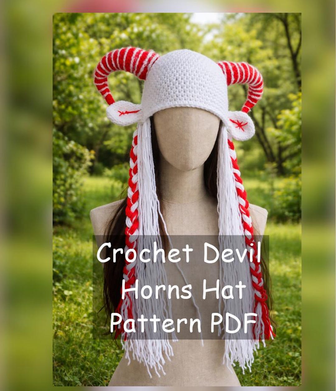 Crochet Devil Horns Hat Pattern – Fantasy Hood With Ears (PDF Download ...