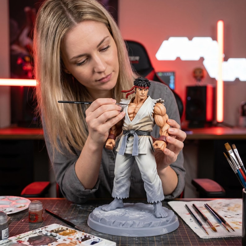 Karate Master Fighter 3D Model | Arcade Combat Hero STL File (digital ...