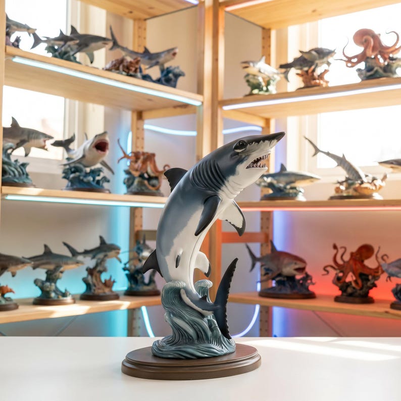 White Shark 3D Model | Ocean Predator Collectible STL File (digital ...