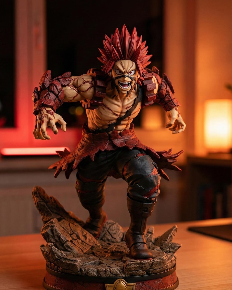 Hardened Anime Fighter 3D Model | Rock Armor Hero for Display ...