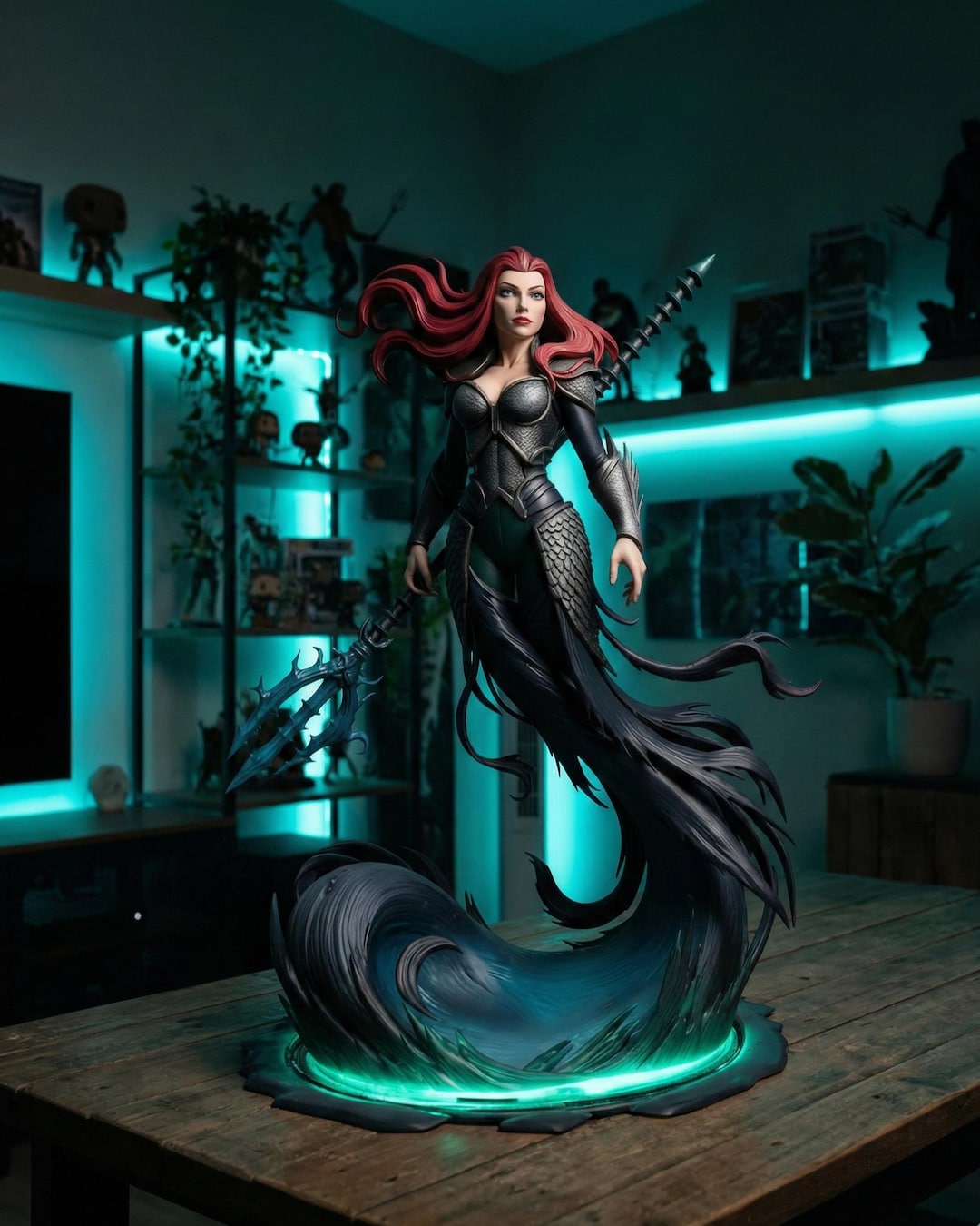 Aquatic Heroine 3D Model | Ocean Queen Warrior for Display, Collection ...