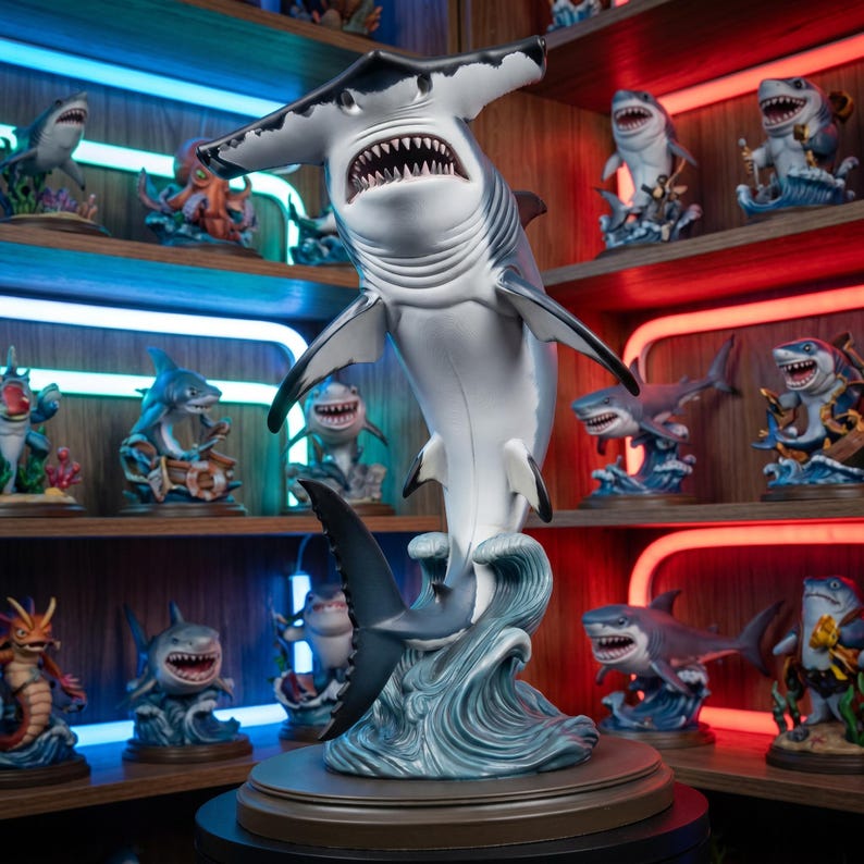White Shark 3D Model | Ocean Predator Collectible STL File (digital ...