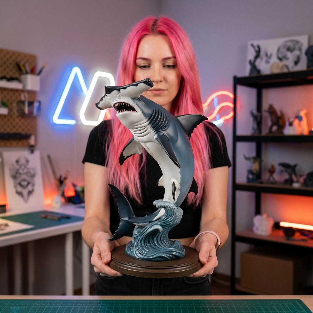 White Shark 3D Model | Ocean Predator Collectible STL File (digital ...