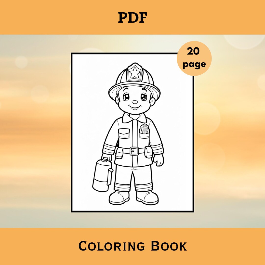 Fireman Coloring Book Kids Printable | Firefighter Pages | Community ...