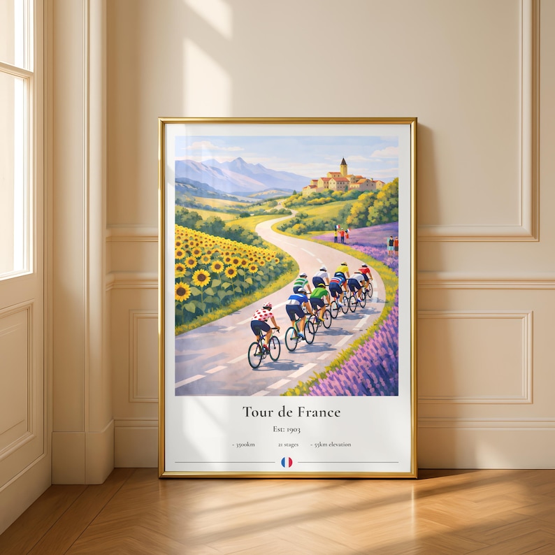Tour De France Poster – Cycling Wall Art Print | Minimalist Travel ...