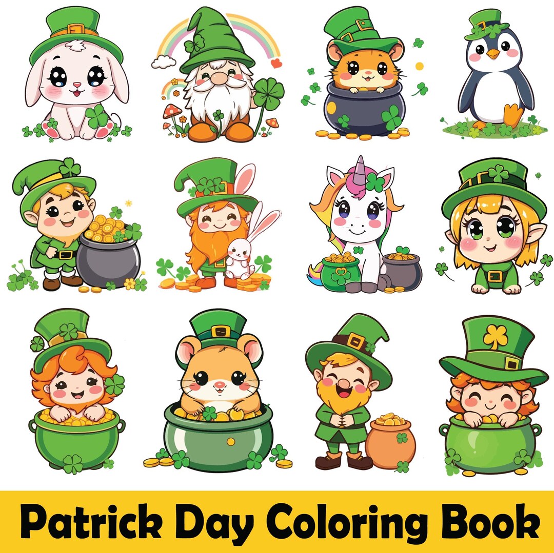 St Patrick’s Day Clipart, Leprechaun PNG Bundle, Shamrock Irish ...