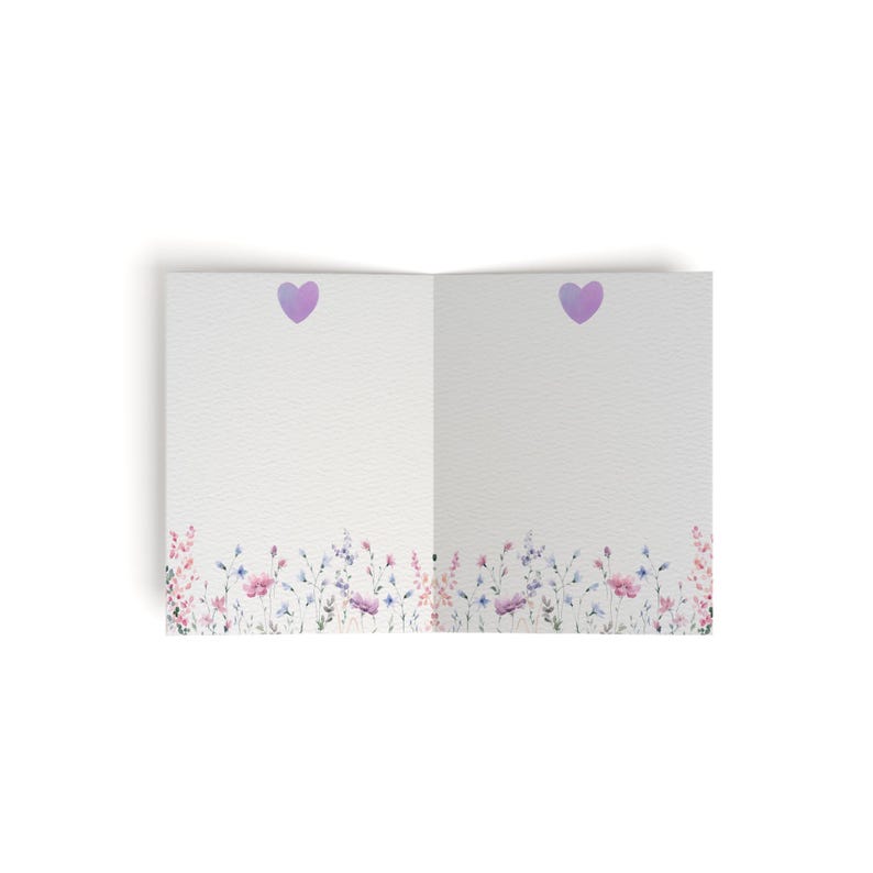 Mothers Day Card, Custom Watercolor Floral Greeting Card, Butterfly ...