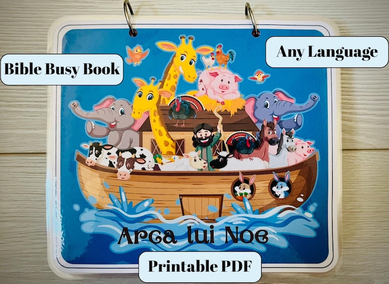 Noah's Ark Bible Busy Book – Christian Kids Activities (printable PDF ...