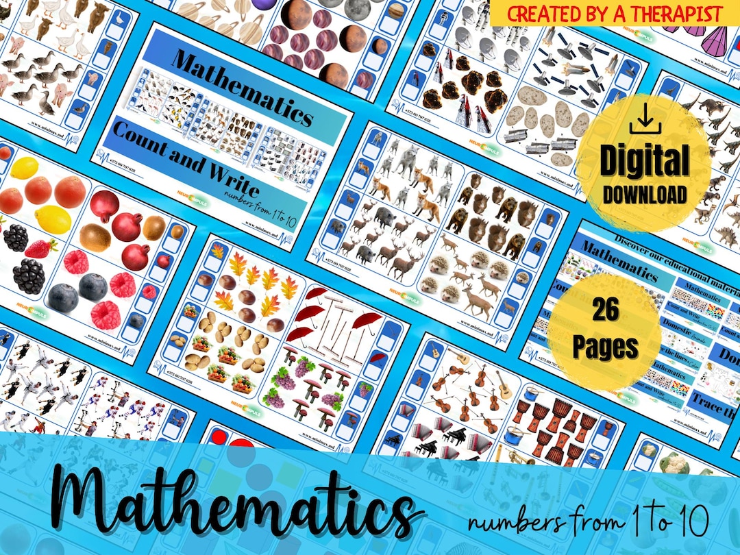 Numbers 1-10 Count and Write Activities for Preschool - Etsy