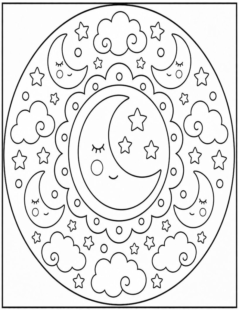 100 Pattern Coloring Pages for Kids | Easy Bold Simple Preschool ...