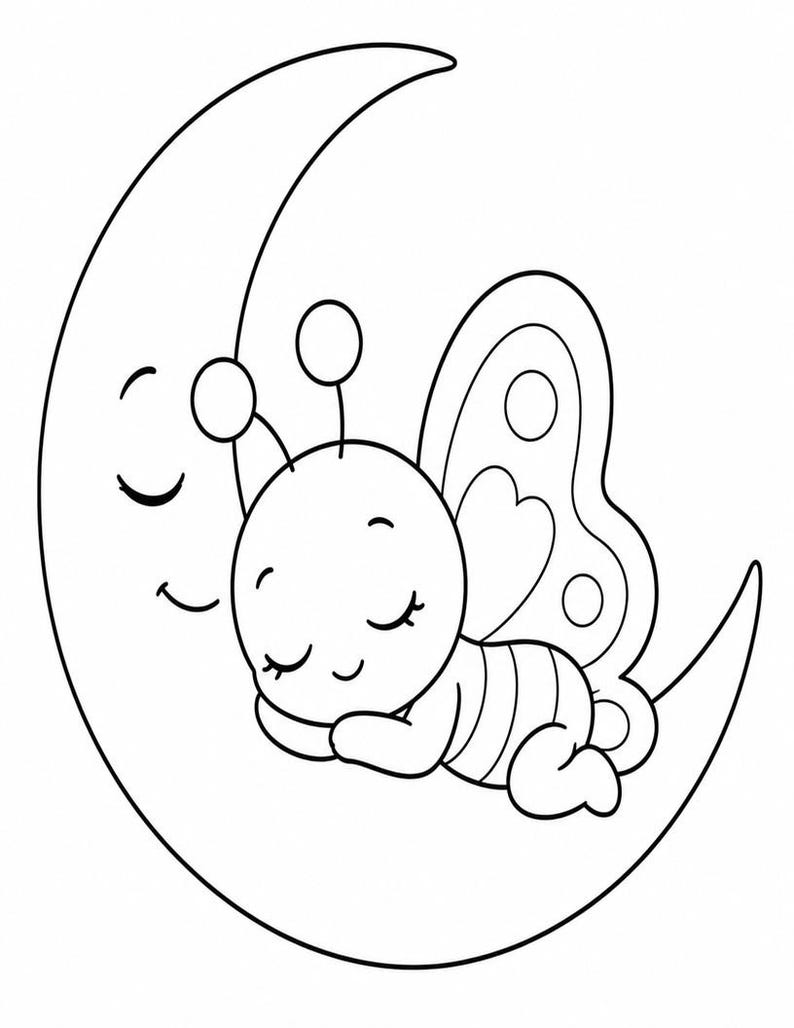 100 Butterfly Coloring Pages for Kids | Activity Book (PDF Download) - Etsy