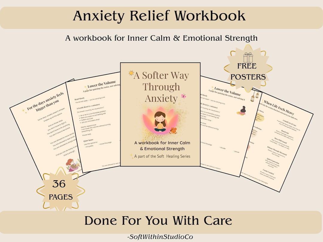 Anxiety Relief Workbook | Overthinking & Stress Journal | Calm Your ...