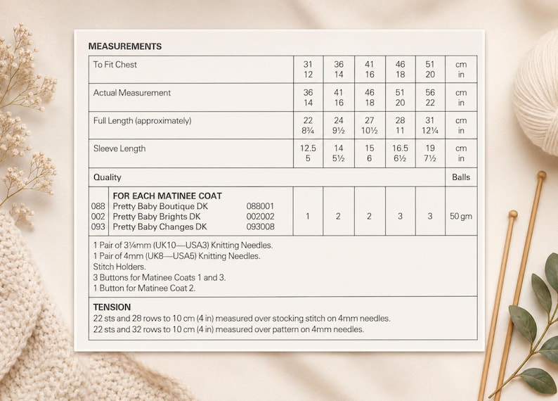 Baby Matinee Coat Knitting Pattern, Vintage Cardigan, Newborn to 20 ...