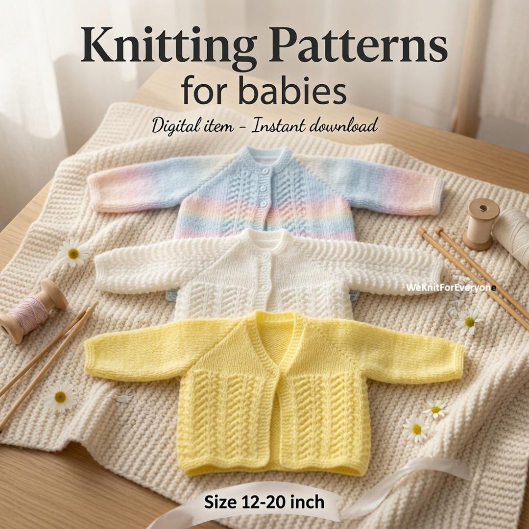 Baby Matinee Coat Knitting Pattern, Vintage Cardigan, Newborn to 20 ...