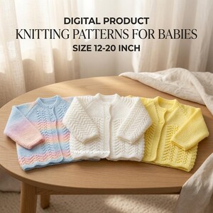 Baby Matinee Coat Knitting Pattern, Vintage Cardigan, Newborn to 20 ...