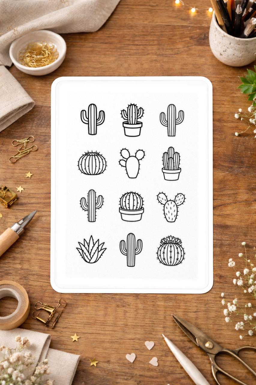 Cactus Bundle SVG Cut Files (svg, Png, Dxf, Eps) - Etsy