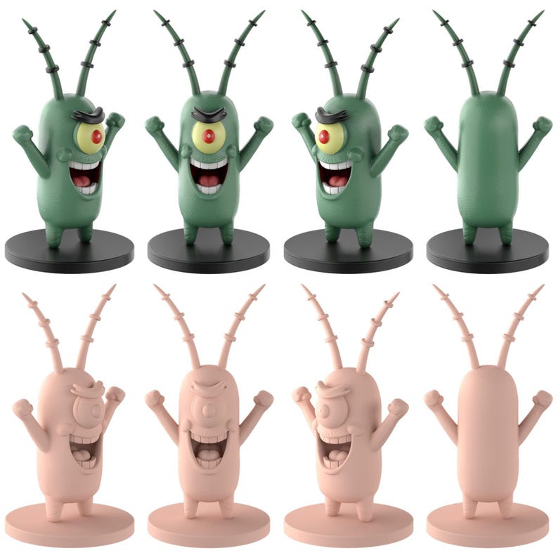 STL Files Sponge Undersea Cartoon 3D Characters - Etsy
