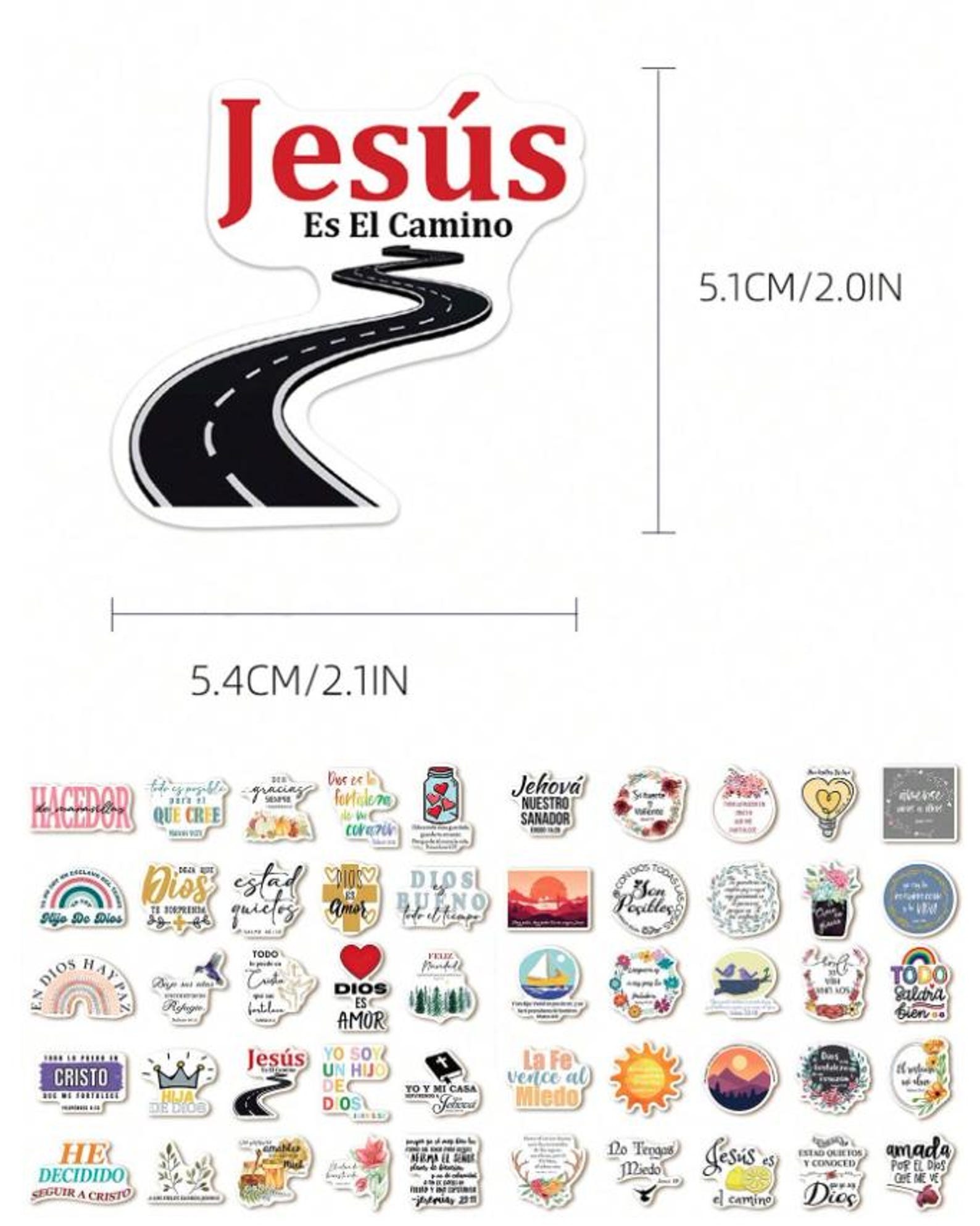 10 Random Spanish Bible Verse Stickers - Etsy