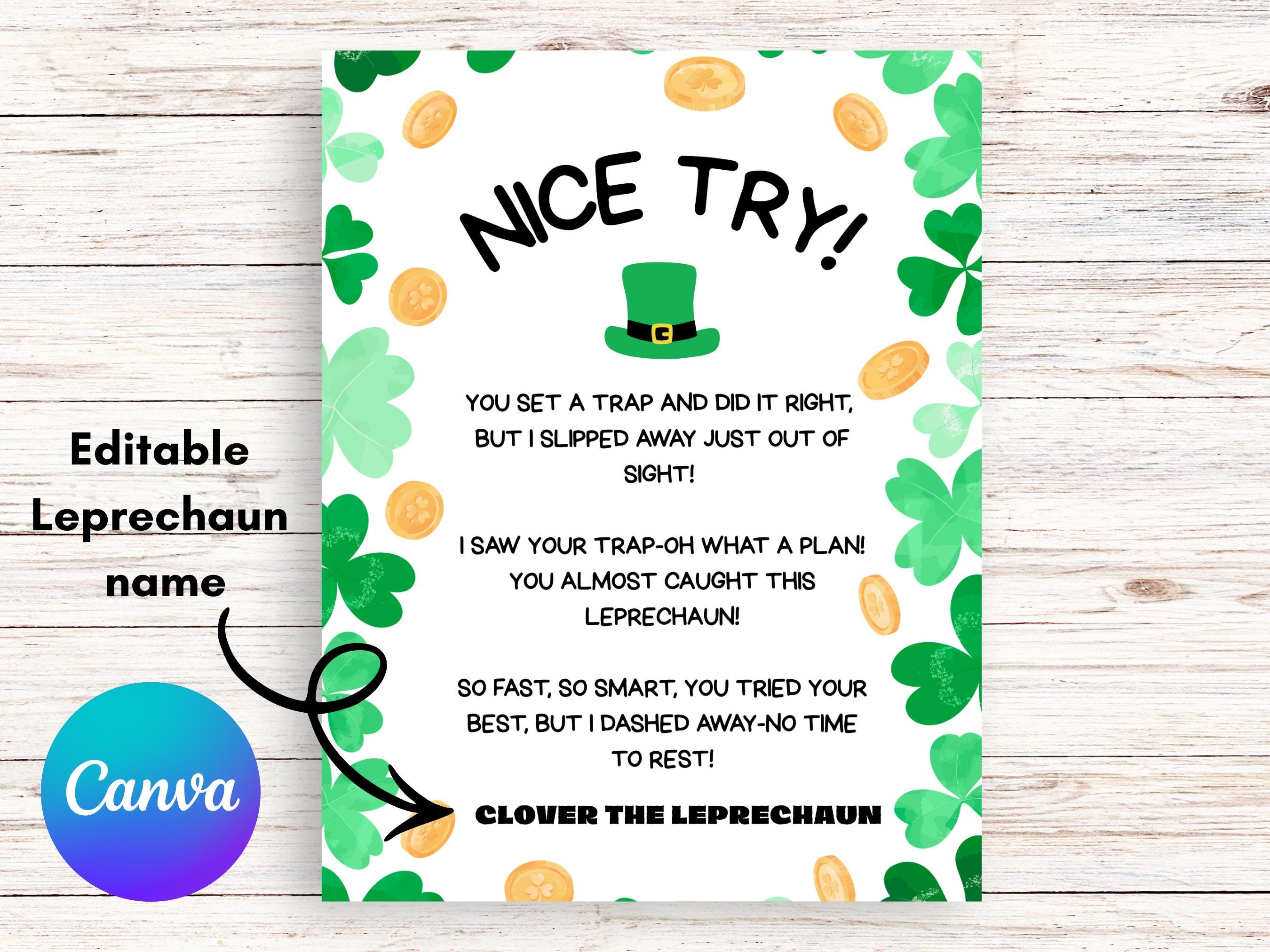 St Patricks Day Kids Printable, Leprechaun Letter Printable, Leprechaun ...