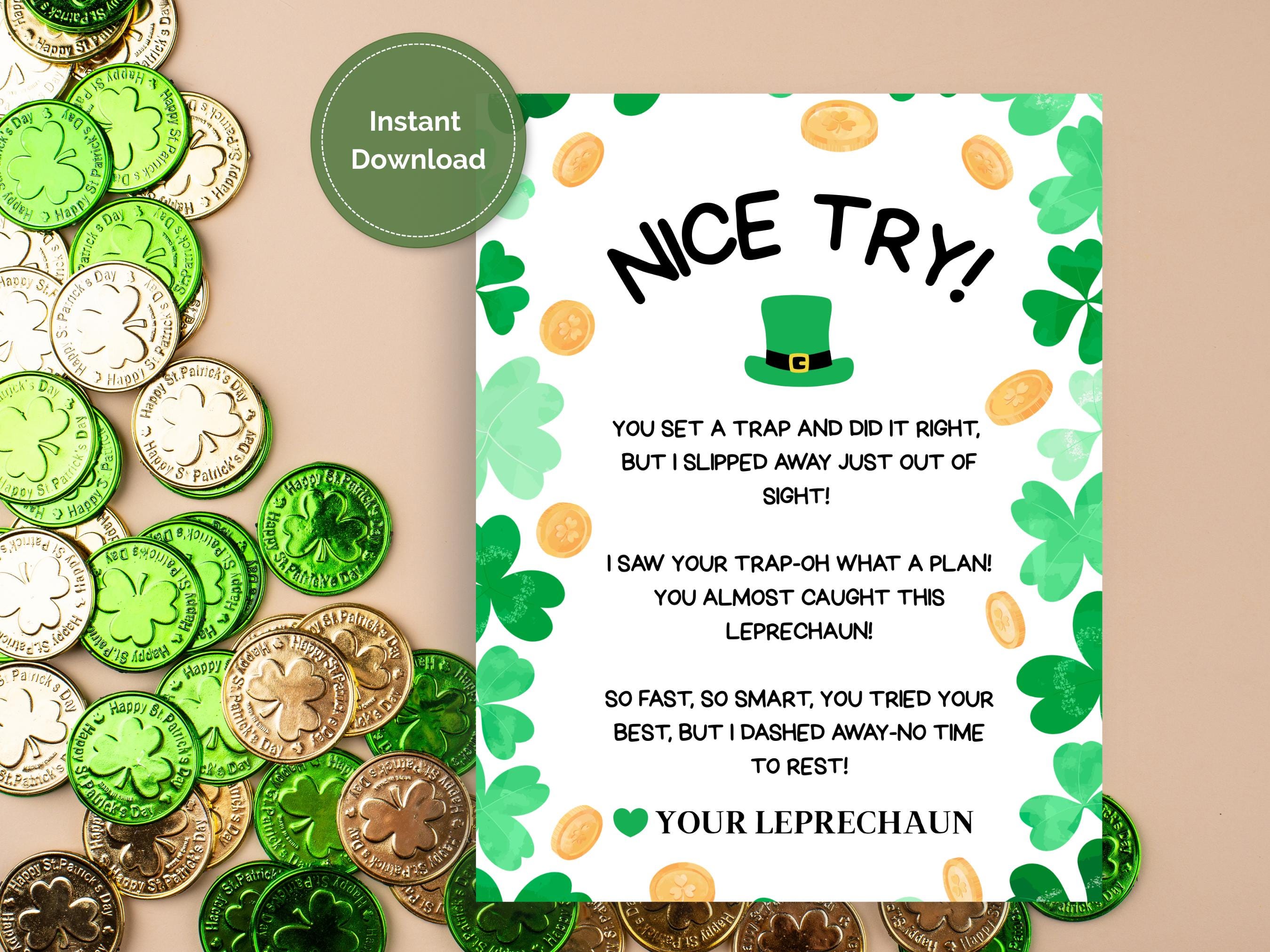 St Patricks Day Kids Printable, Leprechaun Letter Printable, Leprechaun ...