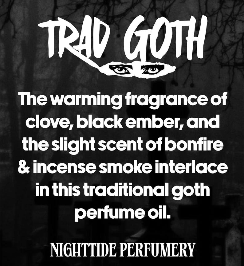 Trad Goth - Rollerball Perfume Oil - Clove, Smoke, Black Ember - Etsy