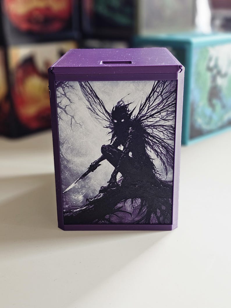 Shadow Faerie MTG Commander Deck Box – Magnetic Lid, Holds 115 Double ...