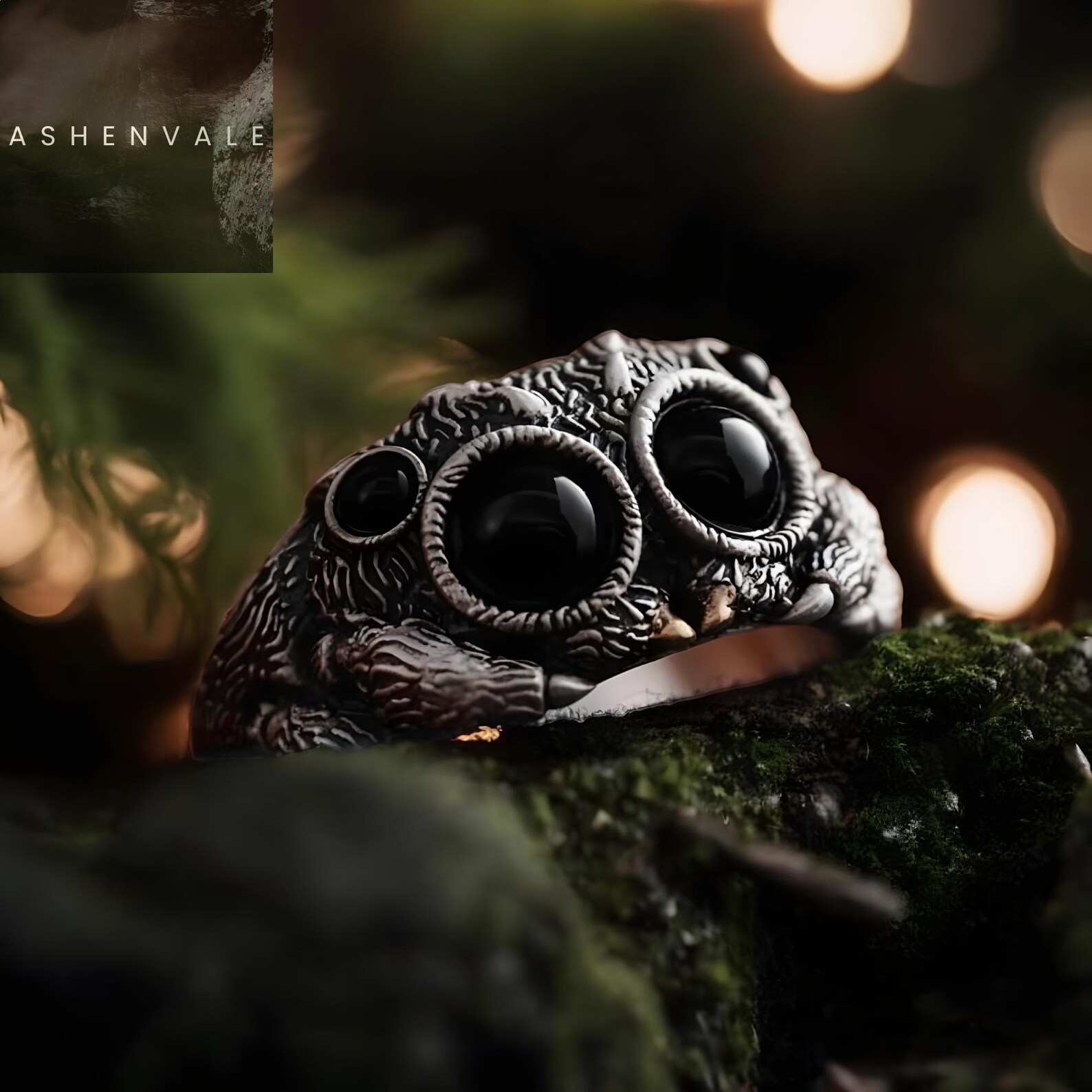 Sterling Silver Jumping Spider Ring, Black Zircon Eyes, Wildlife ...