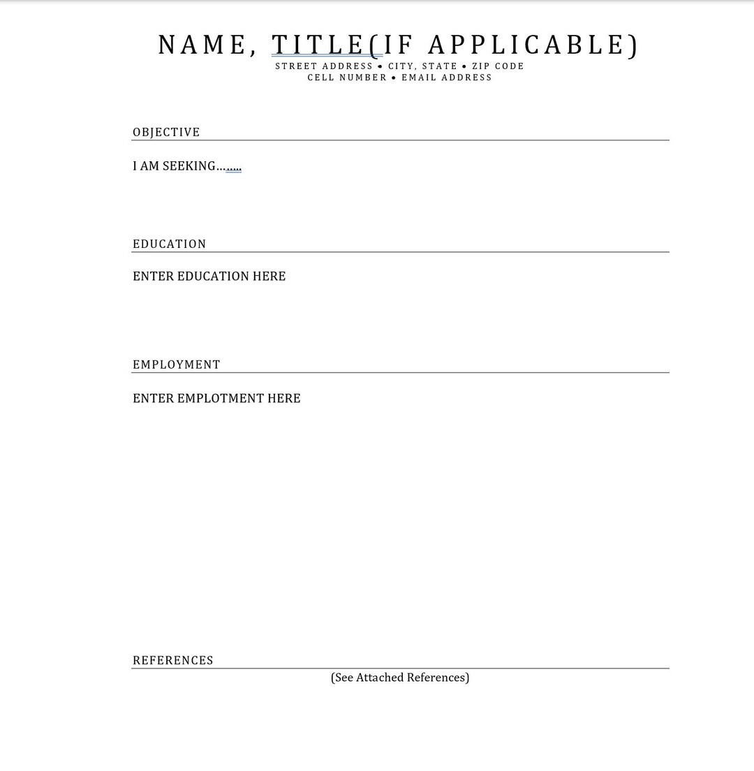 ATS Friendly Resume Template Word | Modern Job Application (instant ...