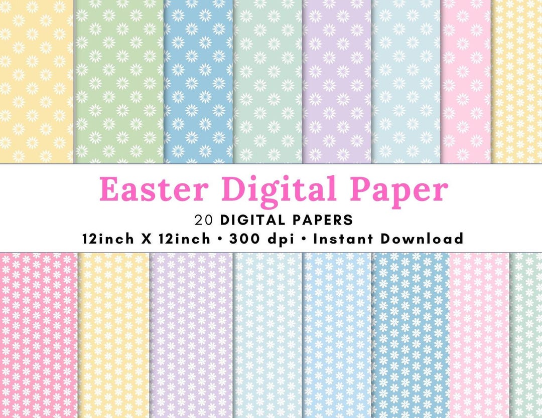 Easter Seamless Digital Papers, Easter Backgrounds, Commercial Use ...