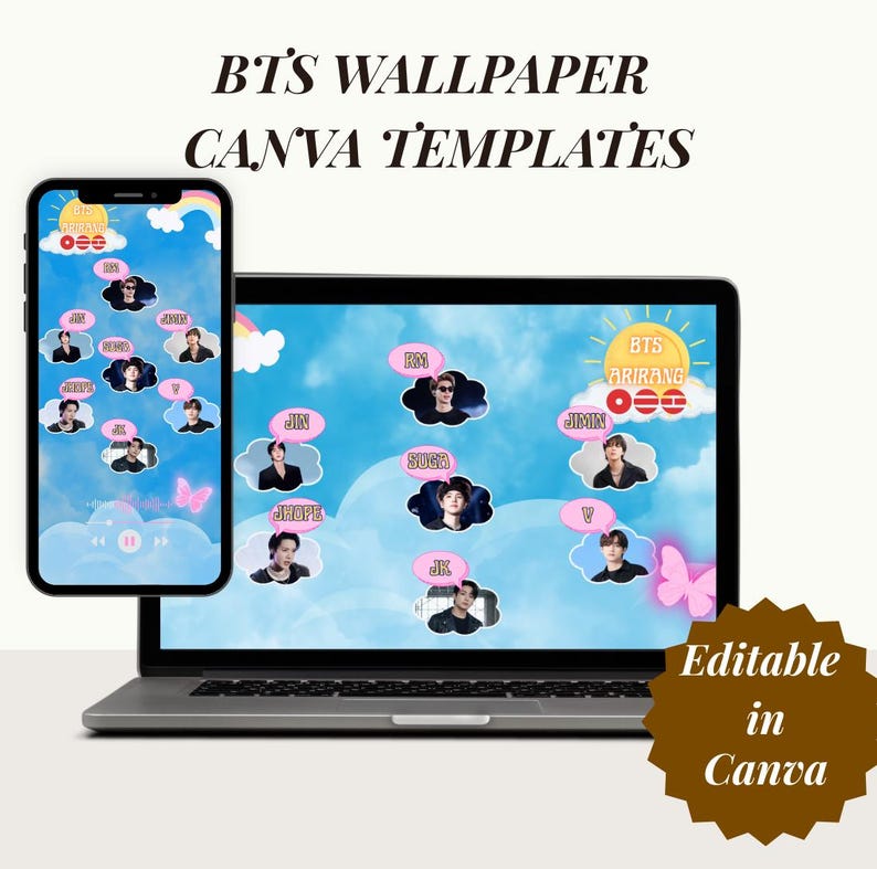 BTS Arirang Wallpaper Templates, BTS Merch Digital Download, Kpop Phone ...