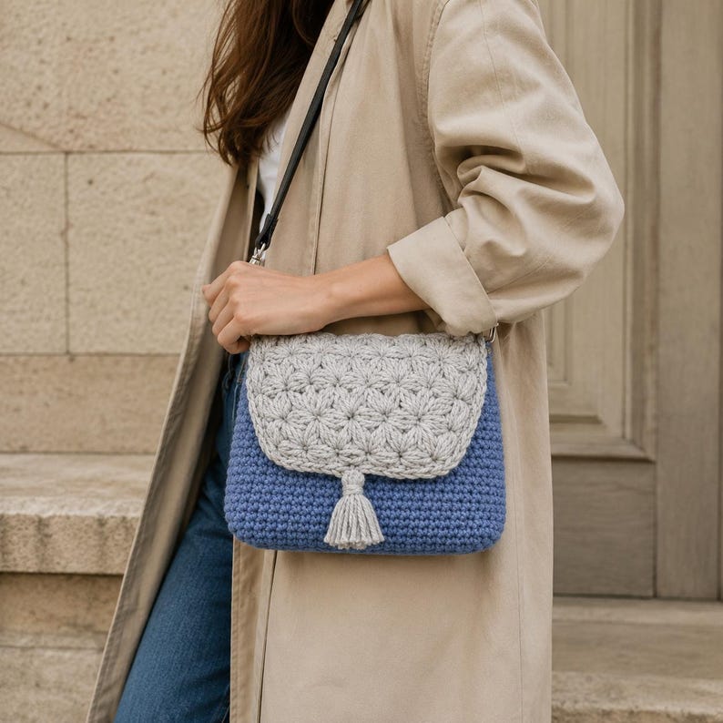 Crochet Purse Pattern, Jasmine Stitch Bag, Crossbody Handbag (PDF ...