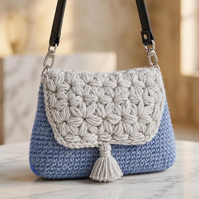 Crochet Purse Pattern, Jasmine Stitch Bag, Crossbody Handbag (PDF ...