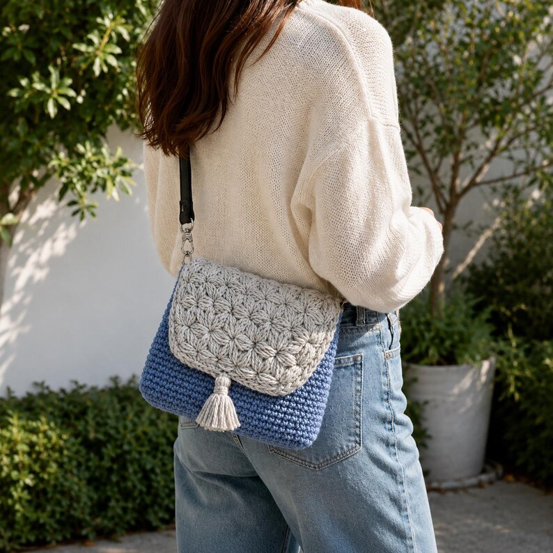 Crochet Purse Pattern, Jasmine Stitch Bag, Crossbody Handbag (PDF ...