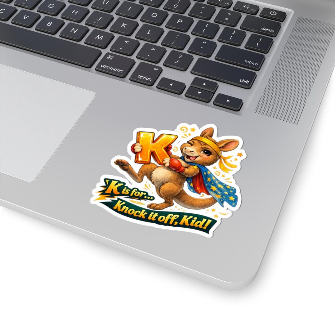 Cheeky Superhero Kangaroo K for Knock It off Kiss-cut Stickers | Kids ...