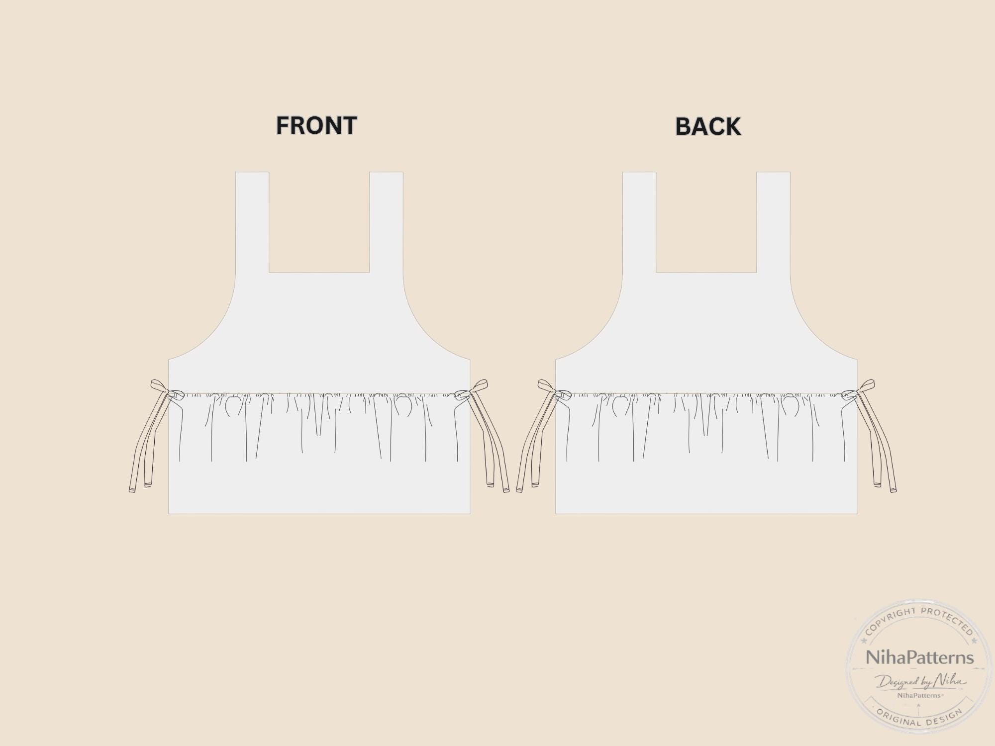 Wrap Top Sewing Pattern PDF, Side Tie Wrap Top, Easy Beginner Blouse ...