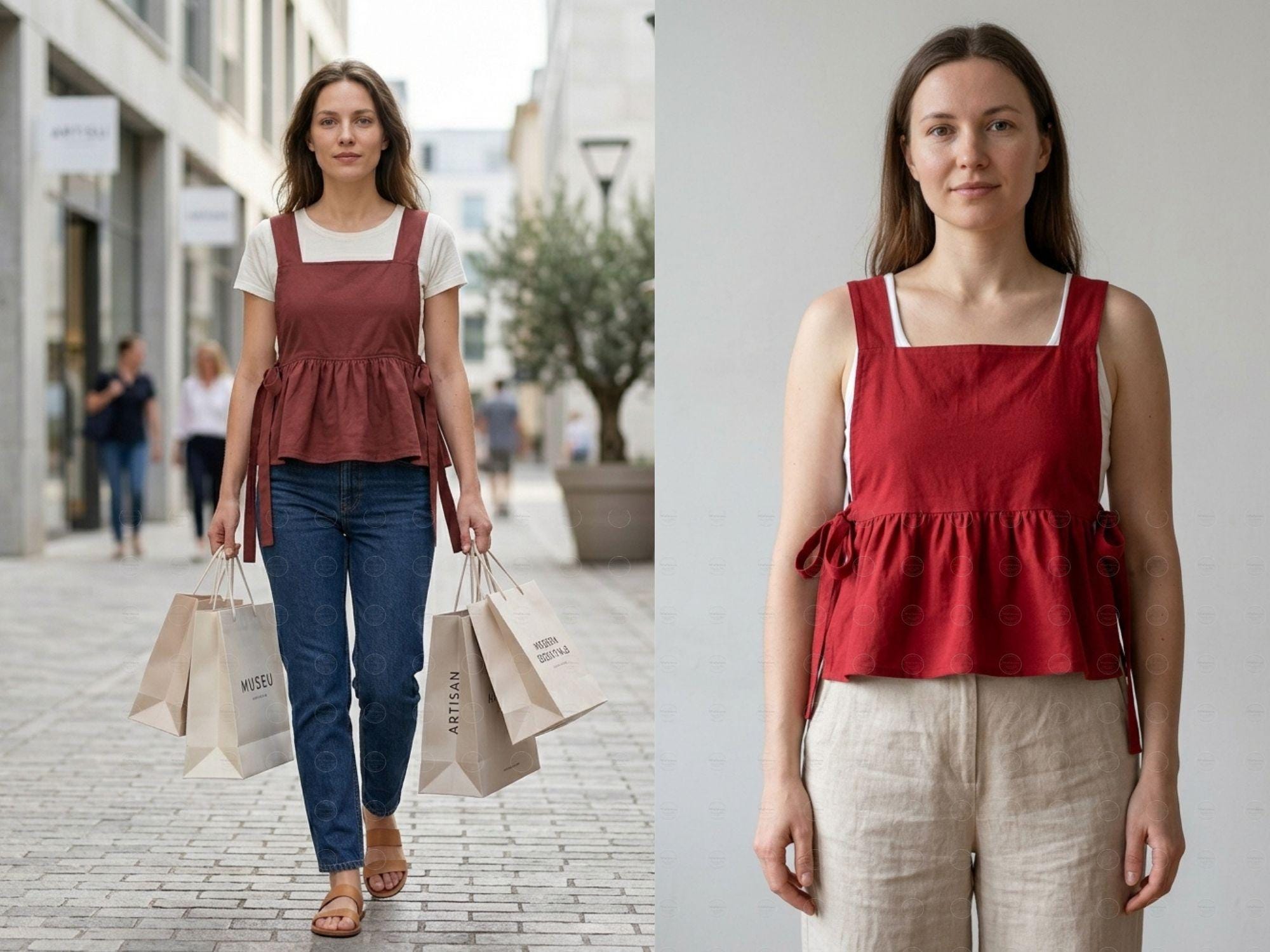 Wrap Top Sewing Pattern PDF, Side Tie Wrap Top, Easy Beginner Blouse ...