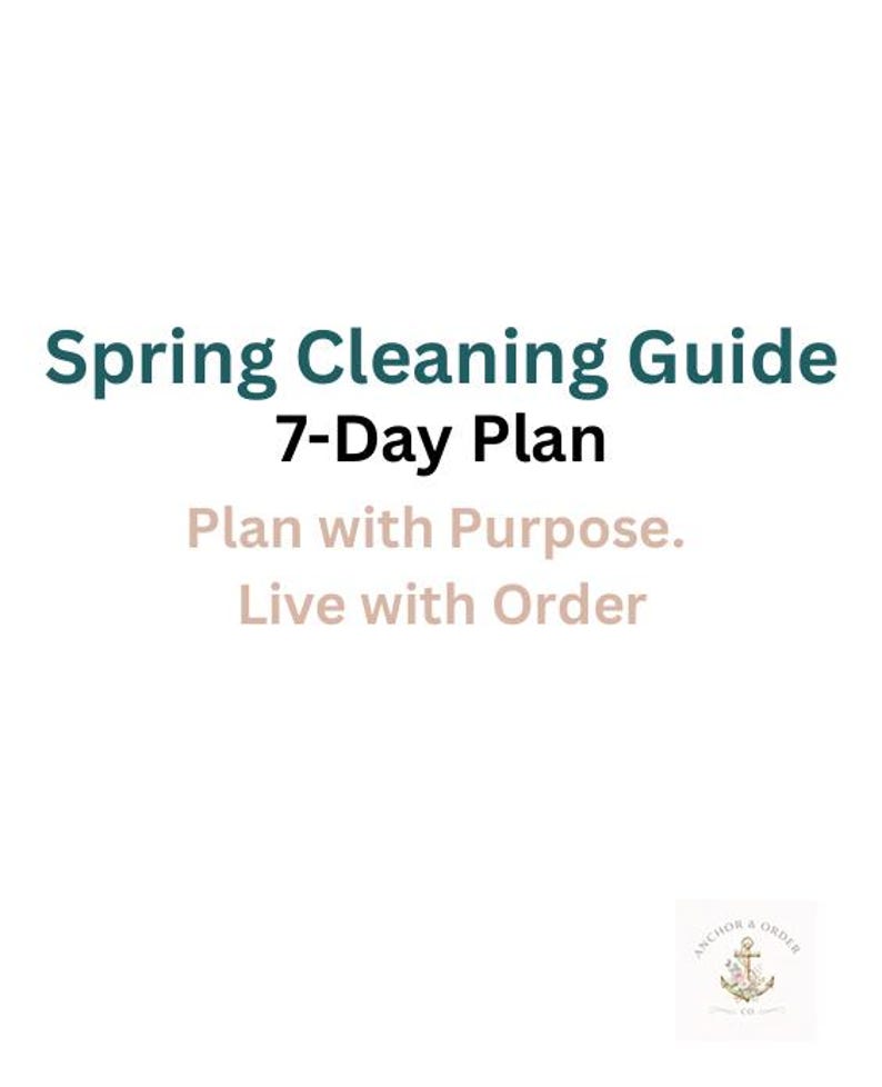 Spring Cleaning Checklist Printable | 7 Day Cleaning Plan | Declutter ...