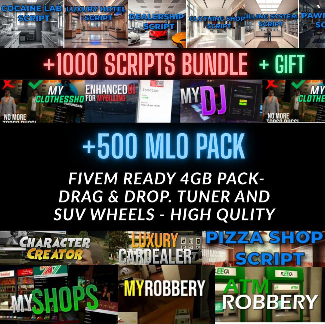 Fivem Premium Pack – 1000+ RP Scripts + 500 Optimized Mlos | Cars ...