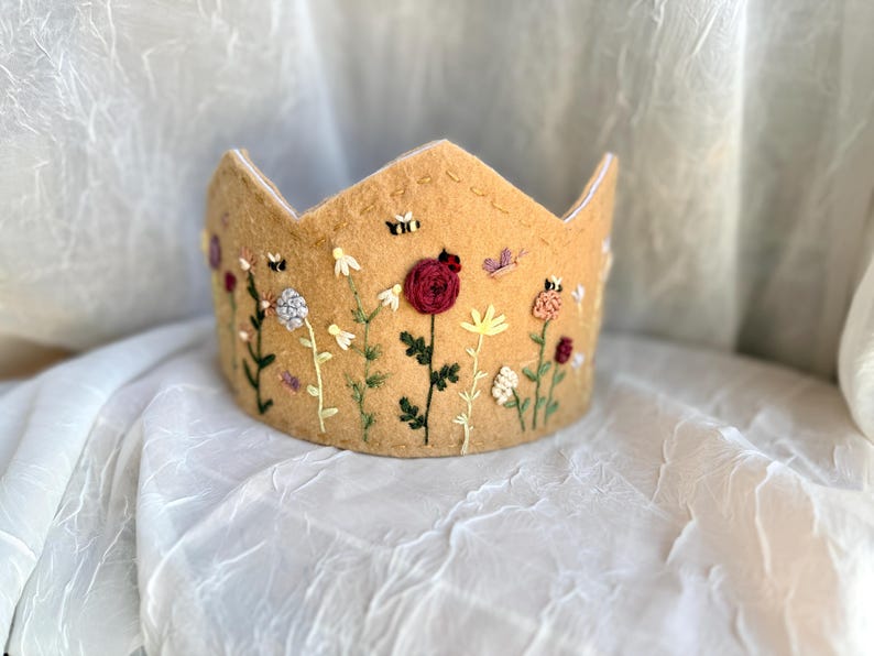 Custom Embroidered Felt Crown — Crown for Kids — Birthday Crown ...