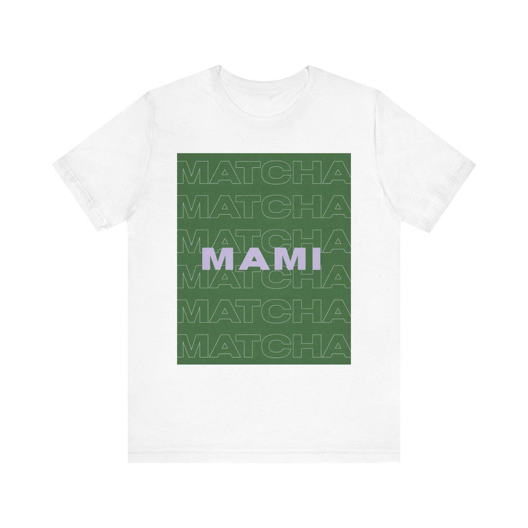 Matcha Mami Tee | Green Block Lettering Shirt - Etsy