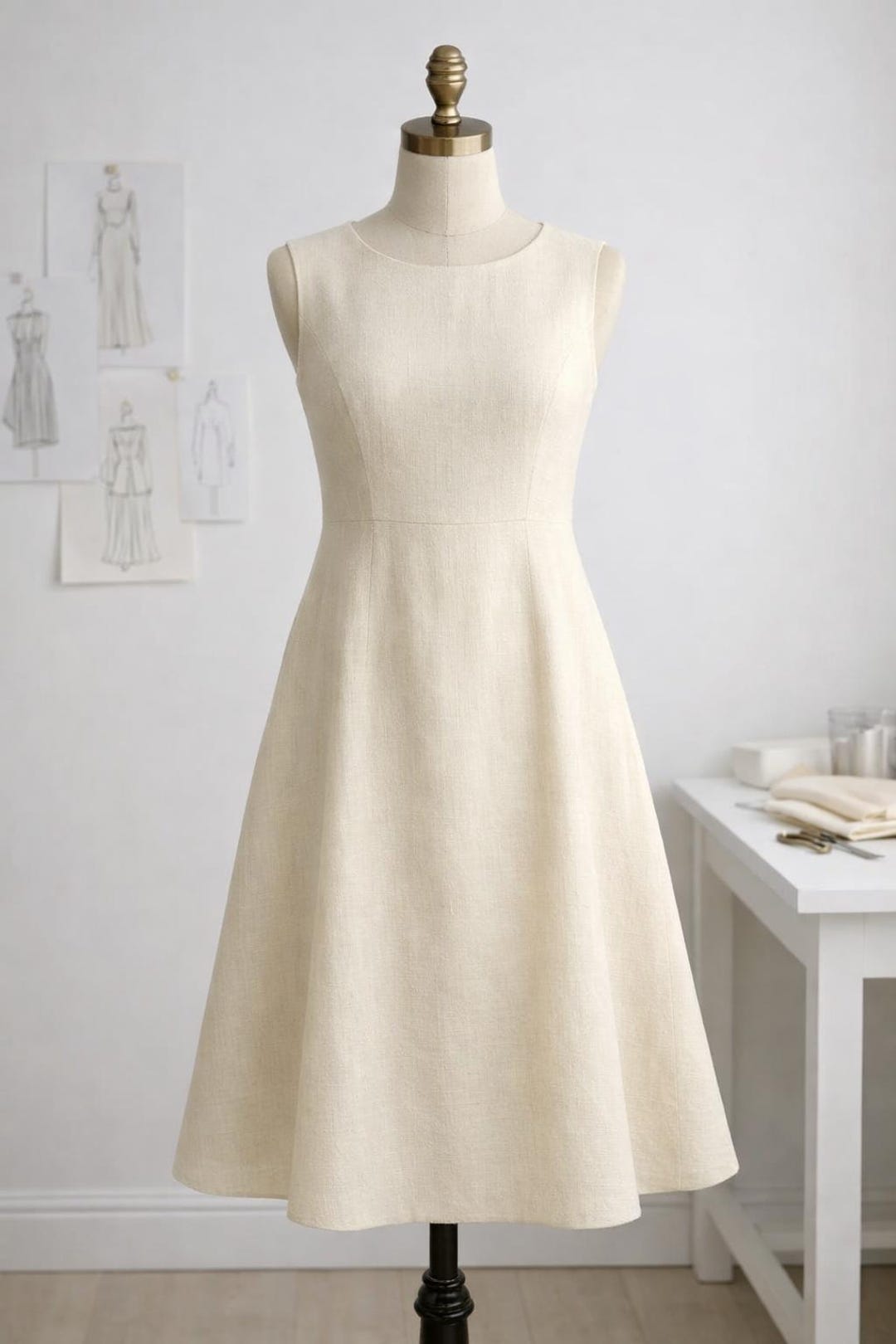 Classic A_line Dress Sewing Pattern Pdf /european Style Beginner ...